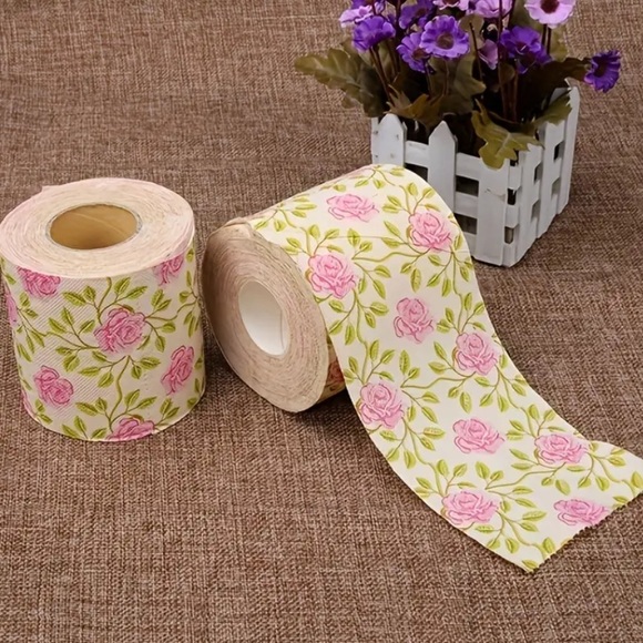 Bath | 1 Roll Creative Colorful Toilet Paper Roll Rose Printed Toilet ...